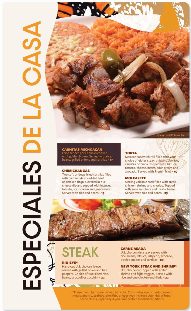 Menu – Pueblo Magico